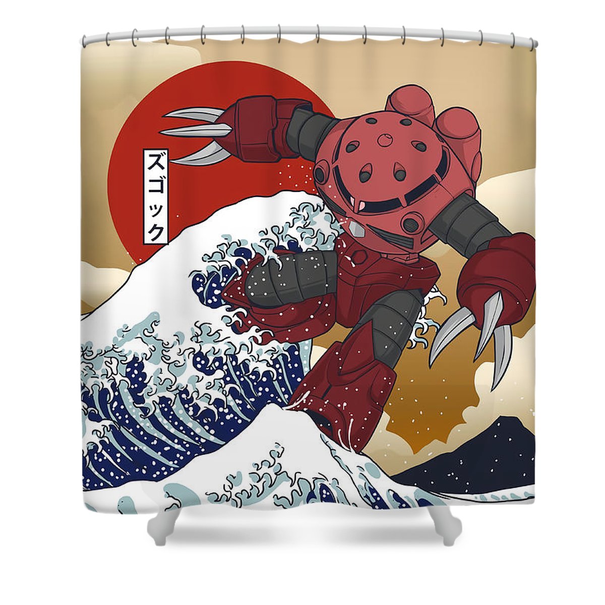 Gundam Chart-topper Shower Curtain - Gundam Merch